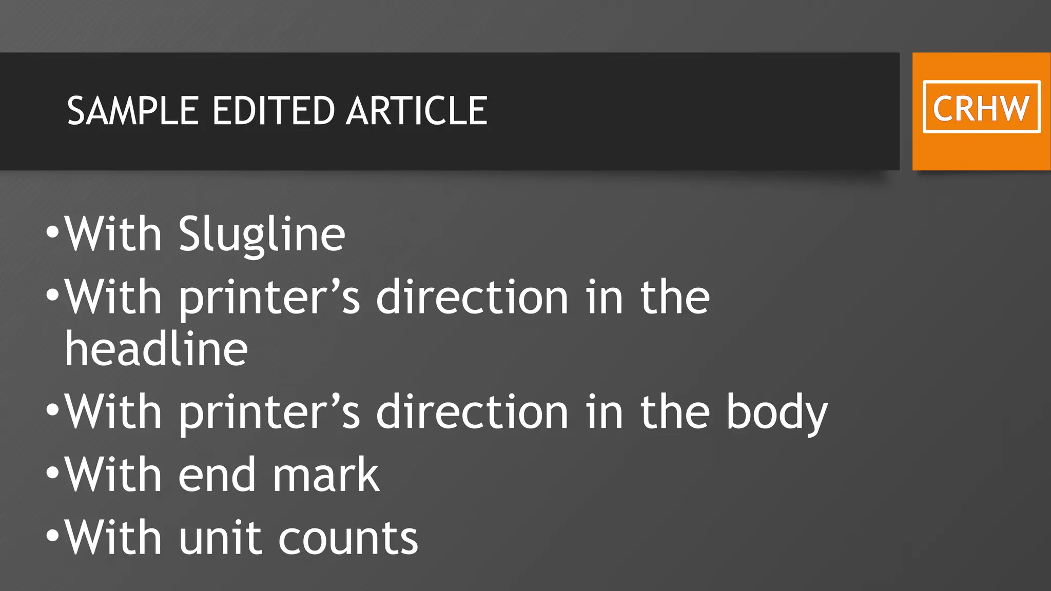 Copyreading and Headline Writing Lesson for Campus Journalism | PPTX