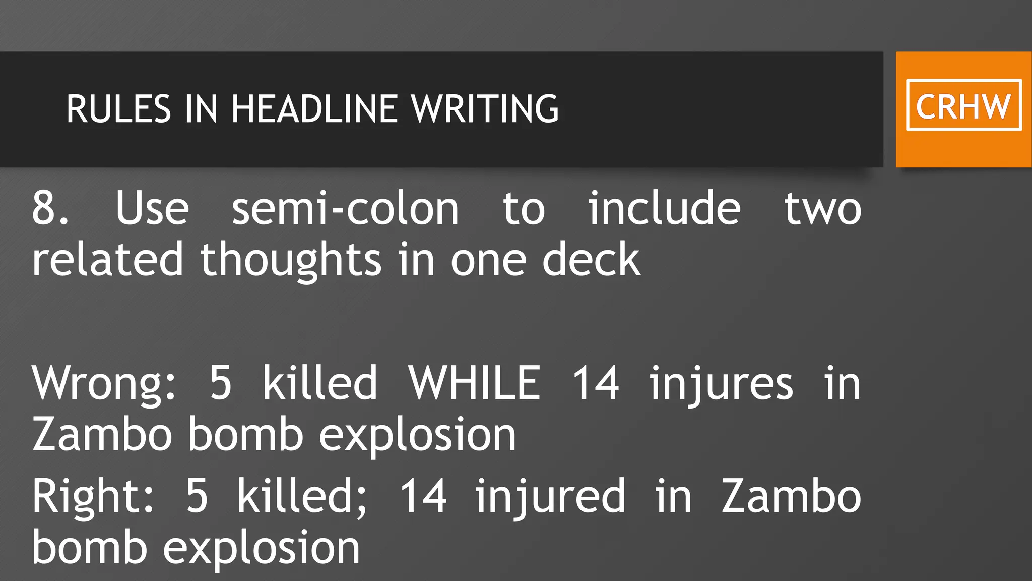 Copyreading and Headline Writing Lesson for Campus Journalism | PPTX