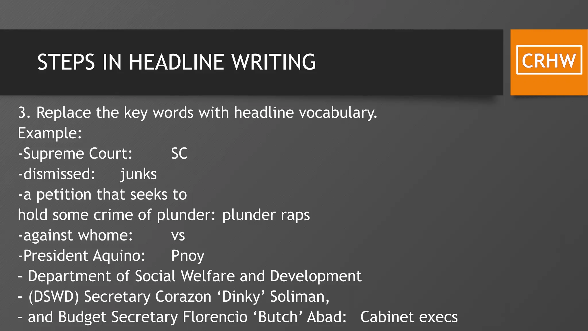 Copyreading and Headline Writing Lesson for Campus Journalism | PPTX
