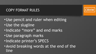 Copyreading and Headline Writing Lesson for Campus Journalism | PPTX