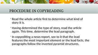 Copyreading and HW_2023.pptx............. | PPT