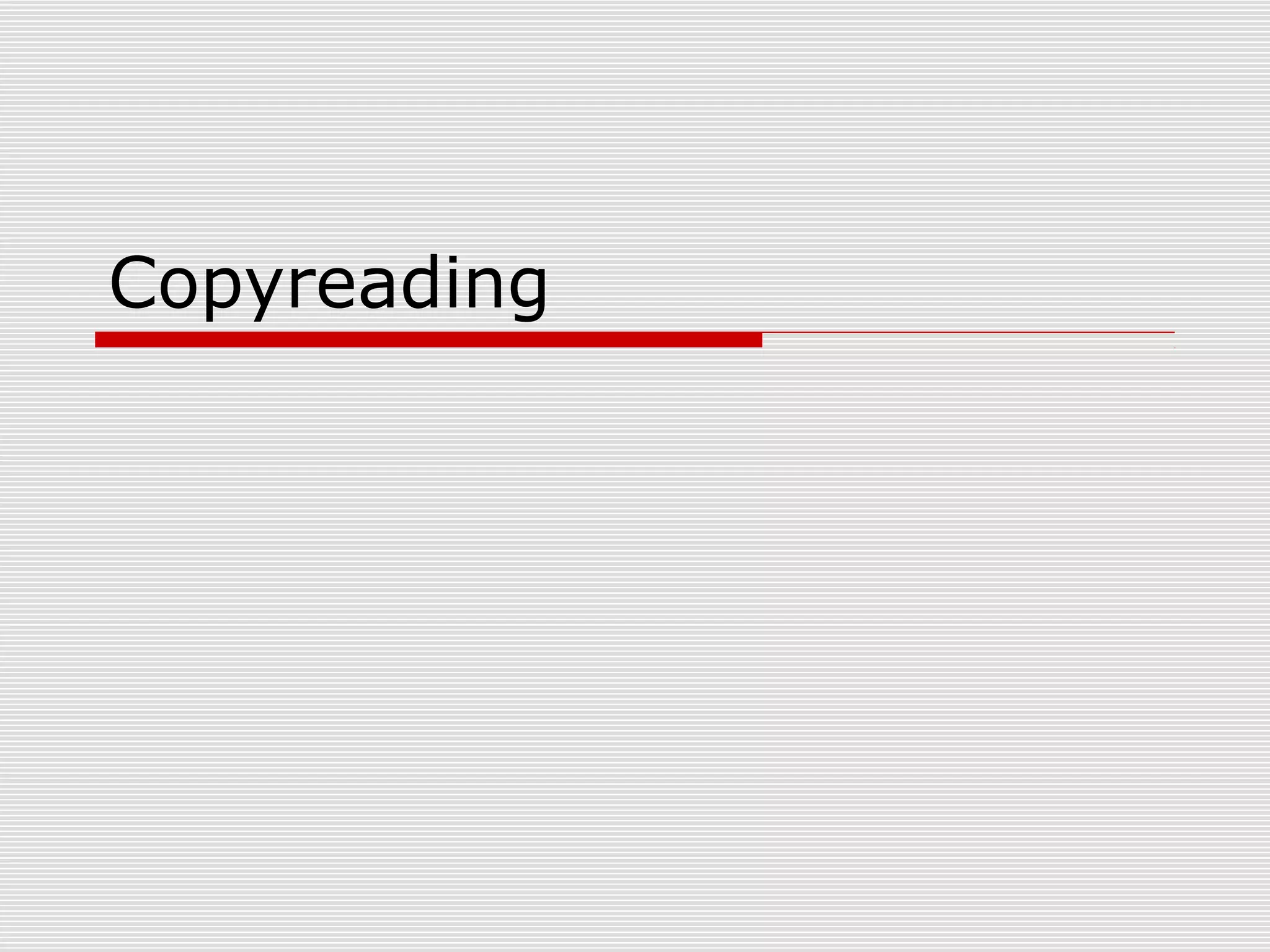 Copyreading discussion | PPT