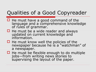 Copyreading discussion | PPT