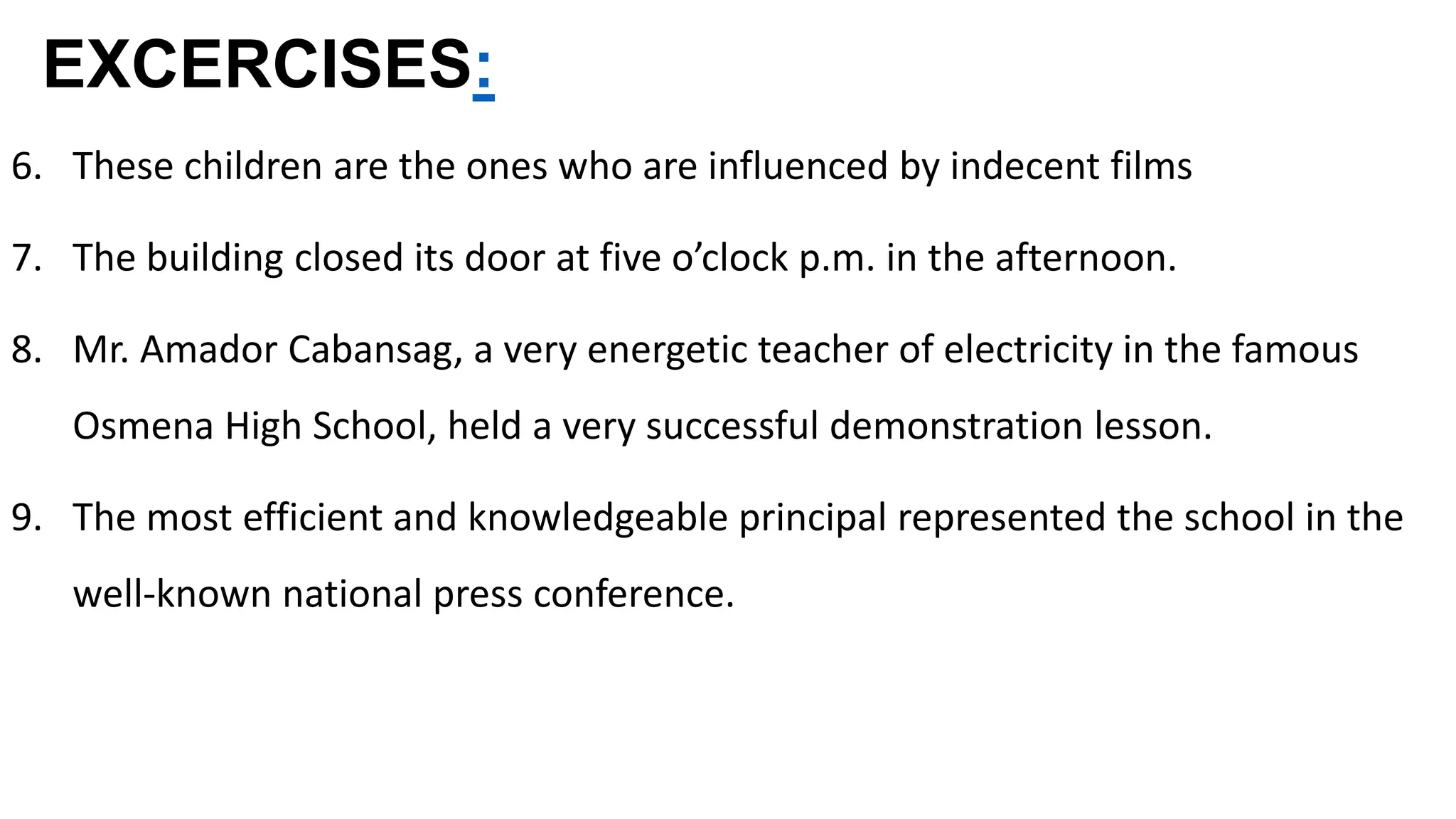 COPYREADING exercises.pptx for Journalism | PPTX