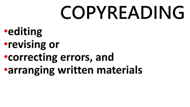COPYREADING exercises.pptx for Journalism | PPTX | Resume Writing and ...