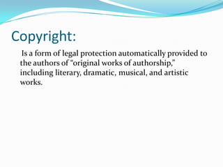 Copyright | PPTX | Business | Business and Finance