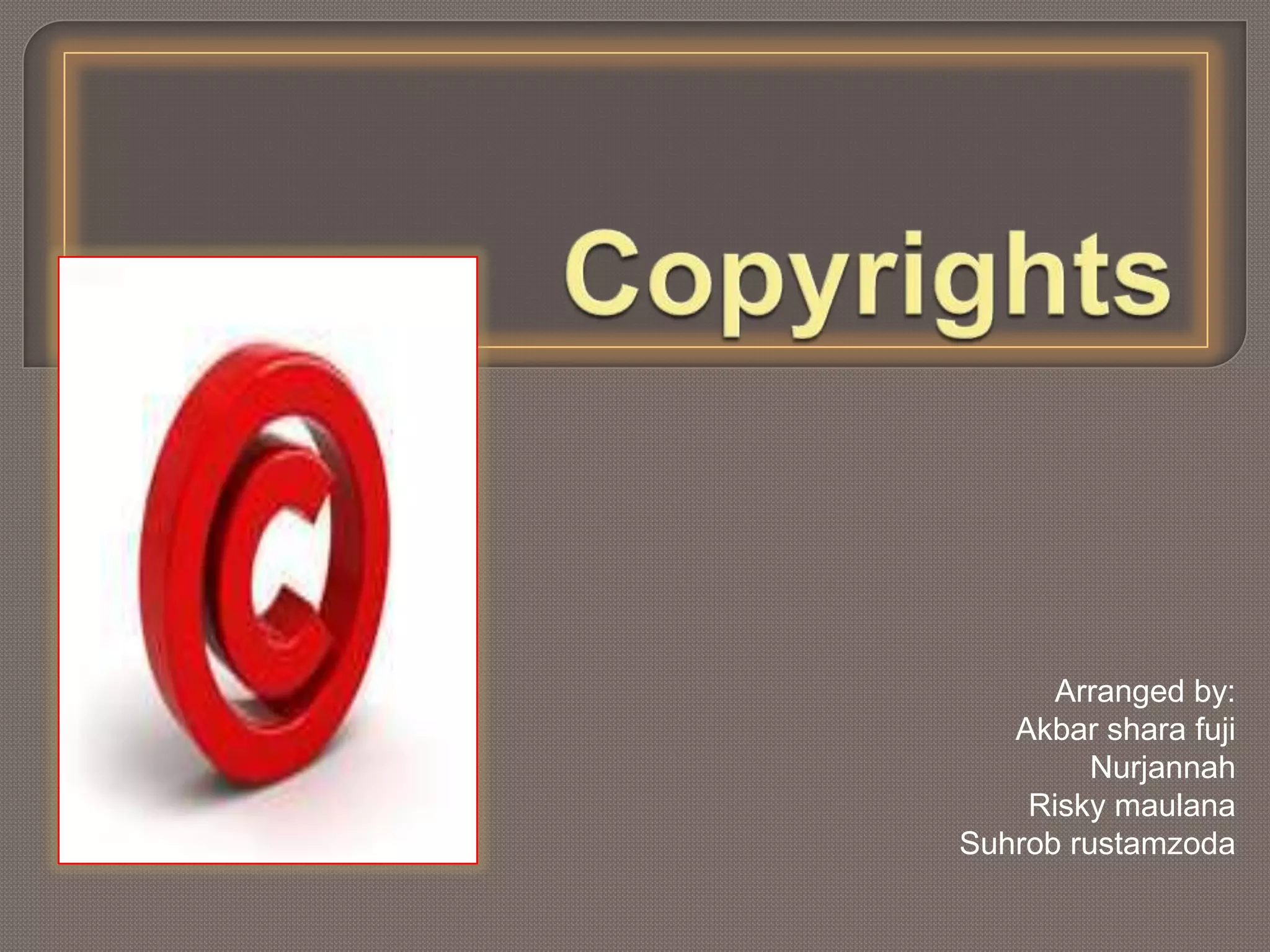 Copyright | PPTX | Law