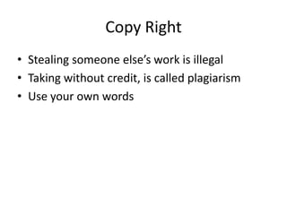 Copy Rights | PPTX | Law