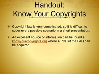 Copyright | PPTX | Homework and Study | Education