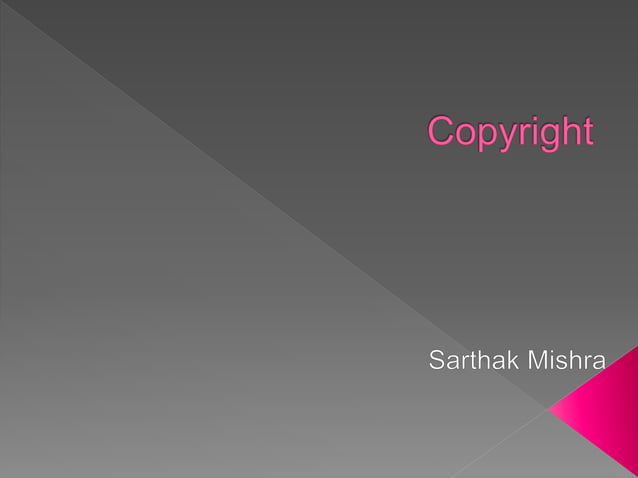 Copyright Laws In India | PPTX