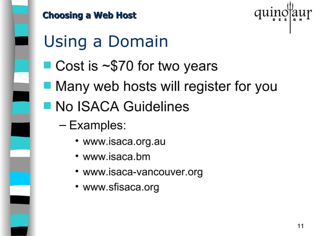 Copyright, 1999 © Quinotaur Design. All rights reserved. | PPT