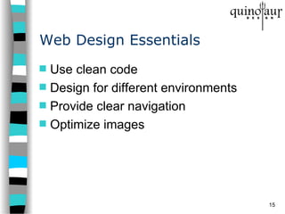 Copyright, 1999 © Quinotaur Design. All rights reserved. | PPT | Web ...