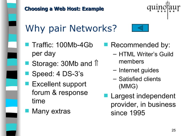 Copyright, 1999 © Quinotaur Design. All rights reserved. | PPT
