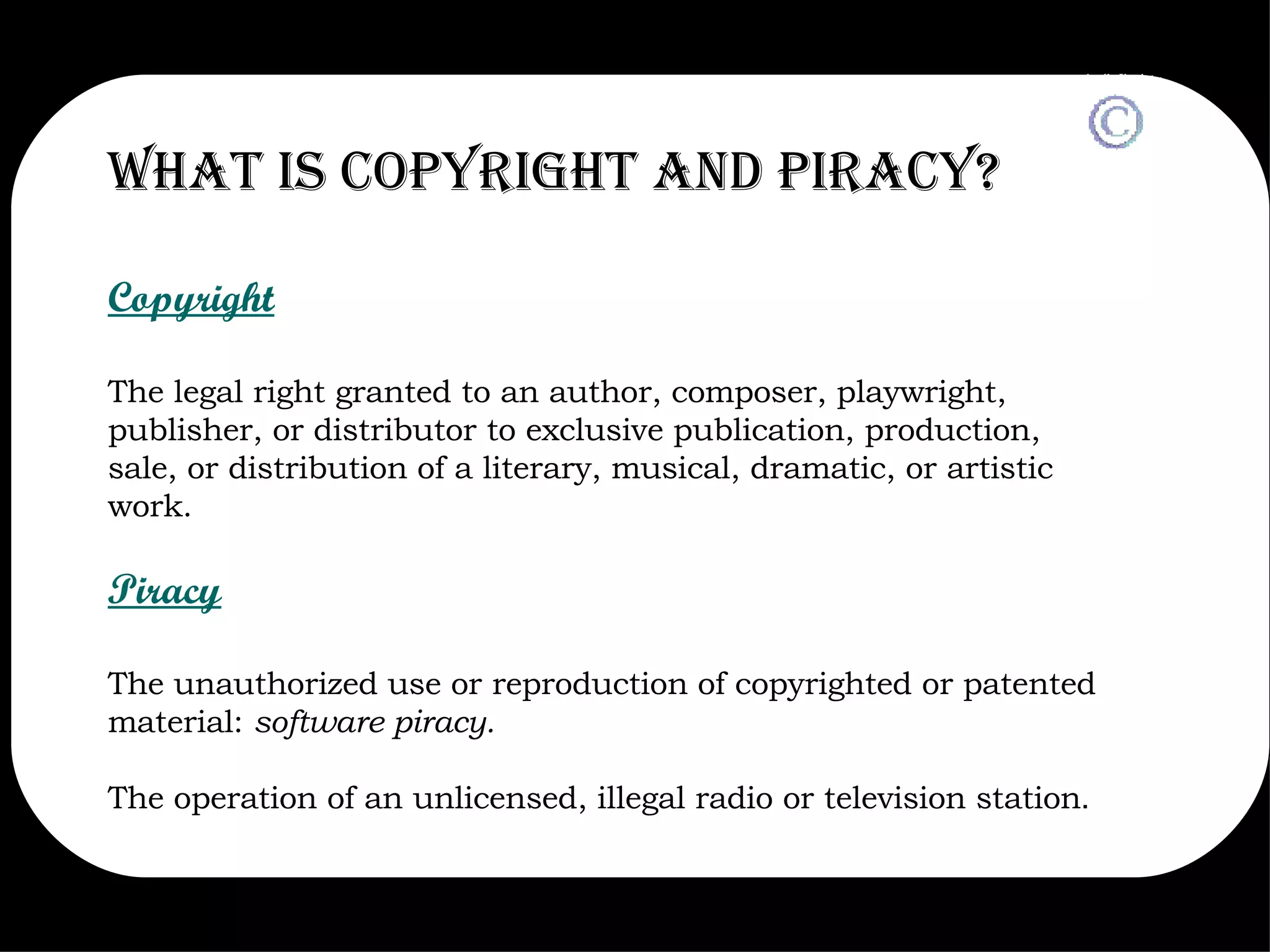 Copyright And Piracy | PPT