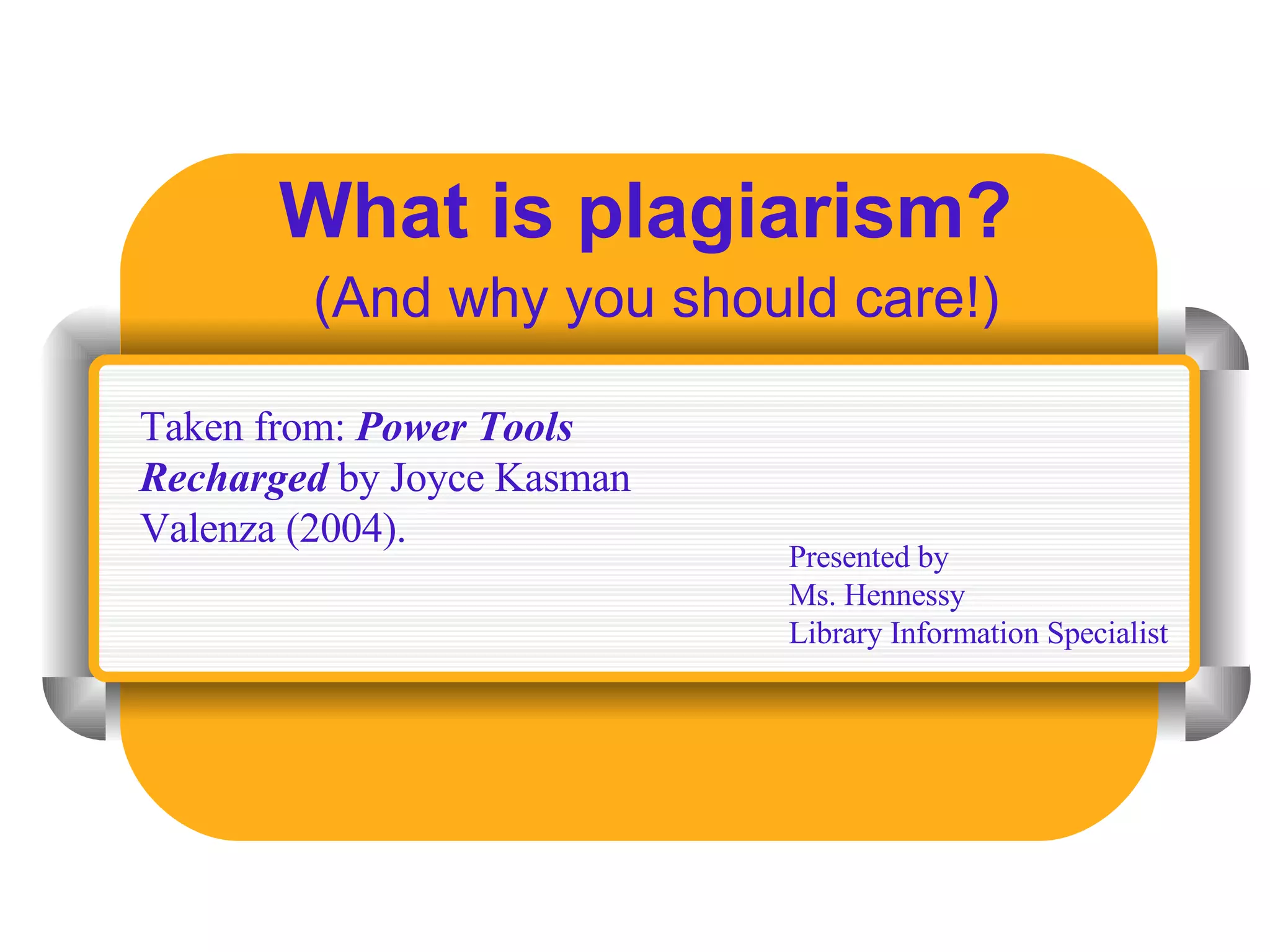 Copyright and Plagiarism | PPT