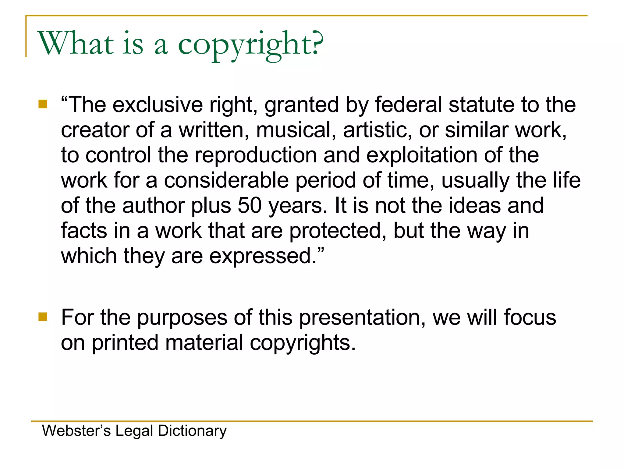 Copyright And The Internet | PPT