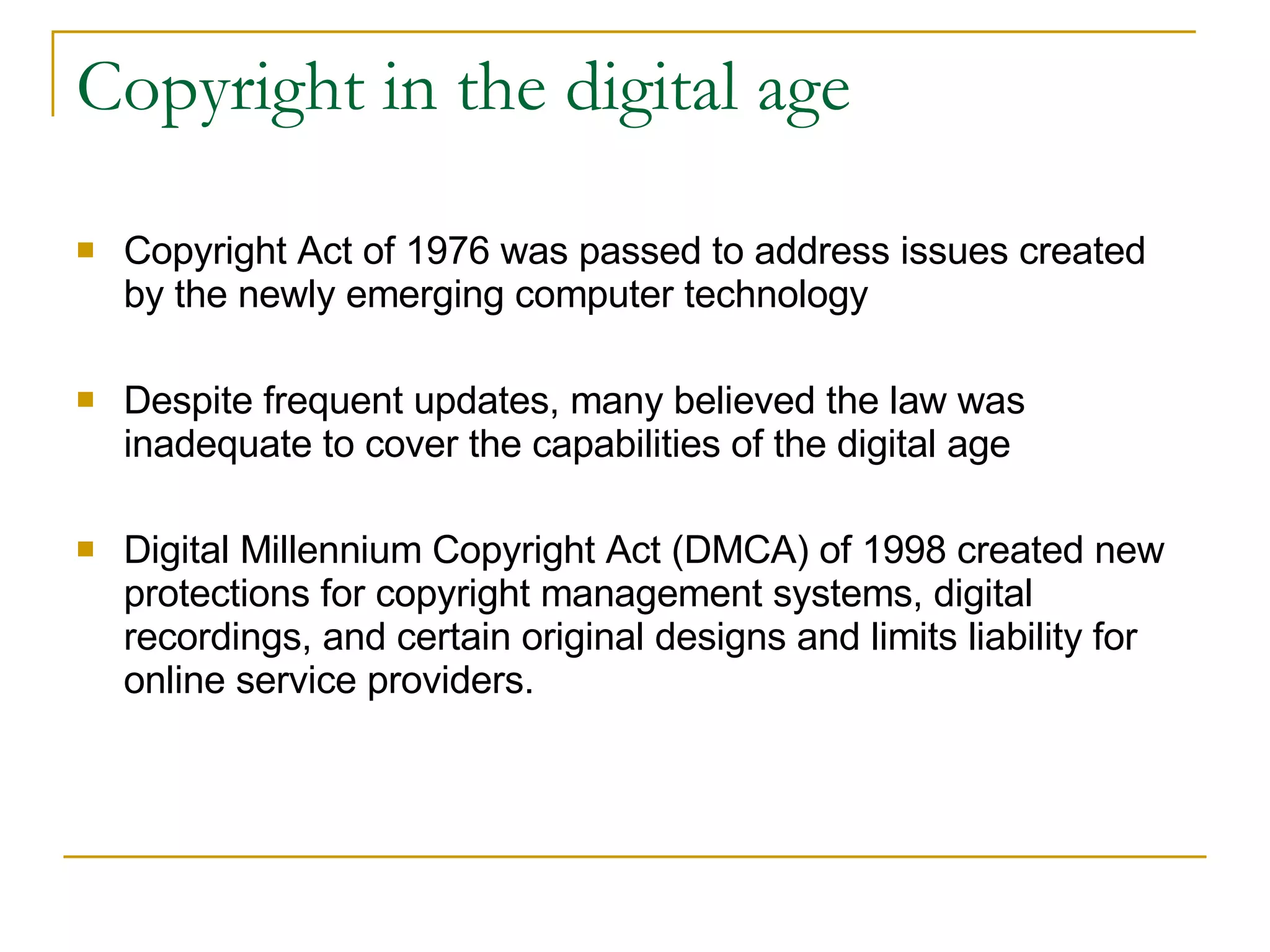 Copyright And The Internet | PPT