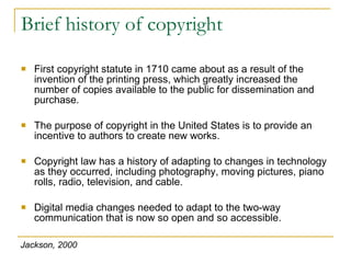 Copyright And The Internet | PPT