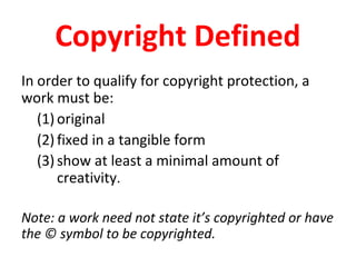 Copyright law | PPT
