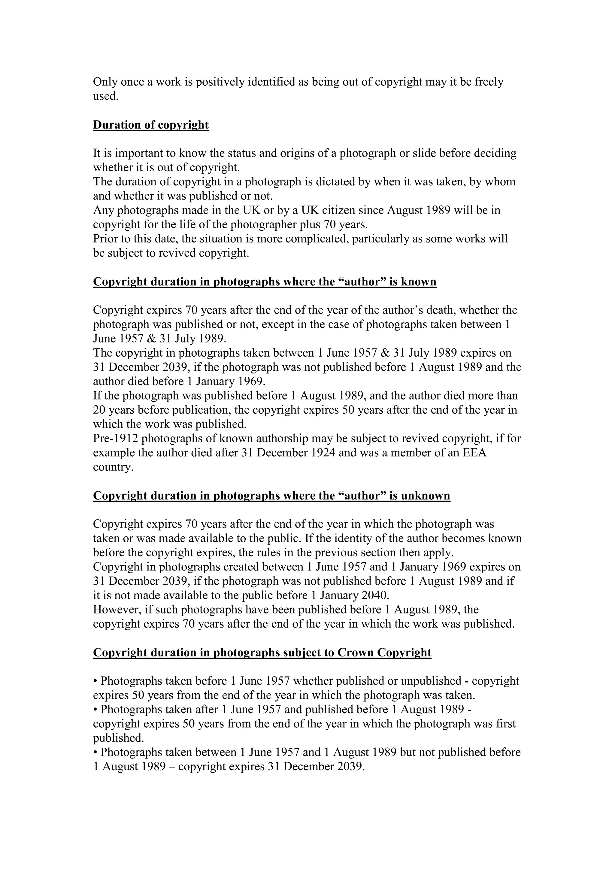 Copyright for photographs guide | PDF