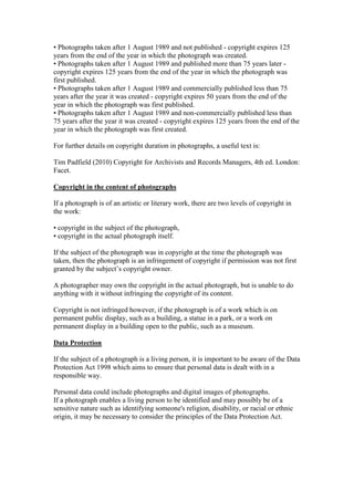 Copyright for photographs guide | PDF