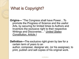 Copyright and Plagiarism | PPTX