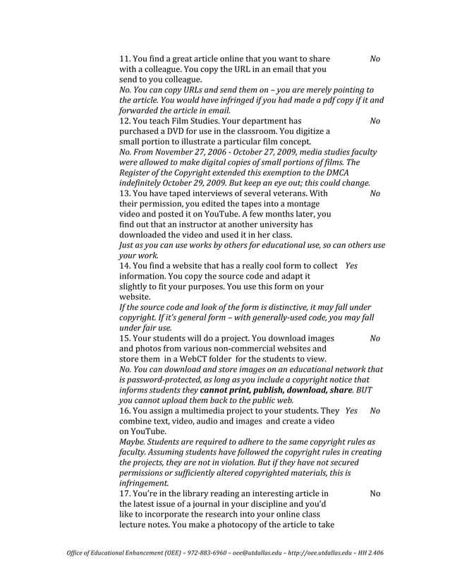 Copyright Quiz - What Do You Know - Online | PDF