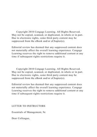 Copyright 2010 Cengage Learning. All Rights Reserved.docx