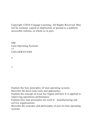 Copyright ©2016 Cengage Learning. All Rights Reserved. May not.docx ...