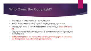 Introduction to Copyright in Academic Libraries | PPTX
