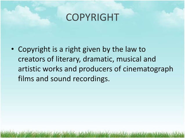 Copyright act, 1957 | PPTX | Law