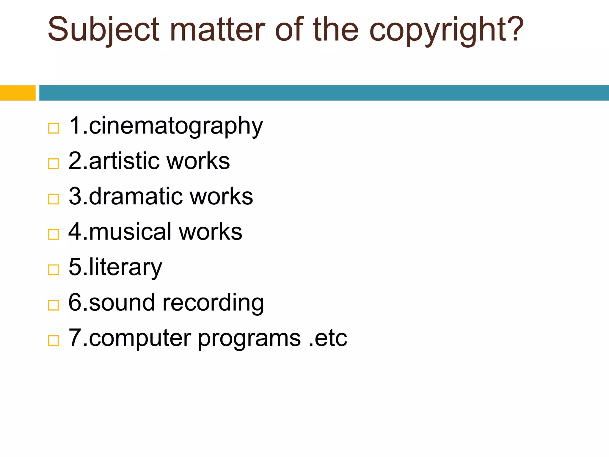 Copyright act 1957 | PPTX
