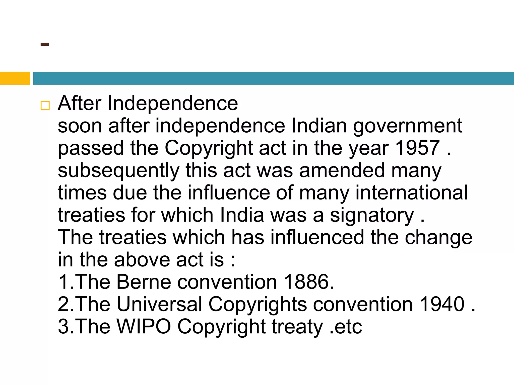 Copyright act 1957 | PPTX