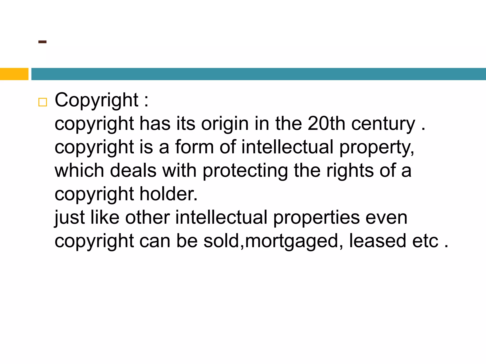 Copyright act 1957 | PPTX