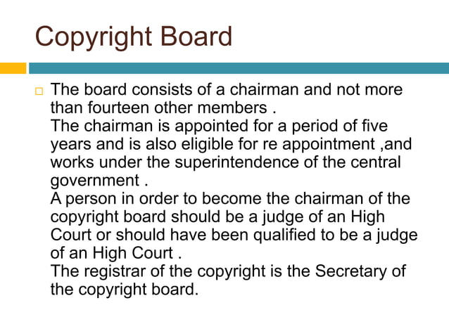 Copyright act 1957 | PPTX | Law
