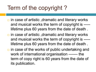 Copyright act 1957 | PPTX