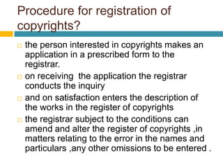 Copyright act 1957 | PPTX