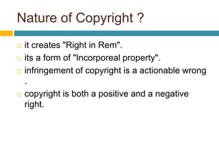 Copyright act 1957 | PPTX