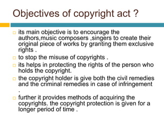 Copyright act 1957 | PPTX