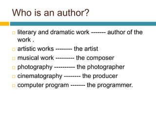 Copyright act 1957 | PPTX