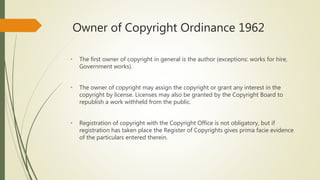 Copyright act in pakistan | PPTX