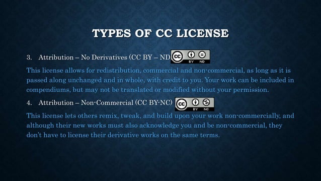 Copyright and cc licenses ppt copy | PPT