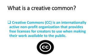 Copy right and creative common | PPT