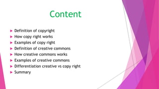 Copy right and creative commons | PPT