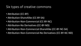 Copy right and creative commons copy | PPTX