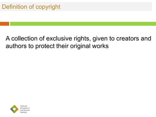 Copyright and Creative Commons licensing | PPTX
