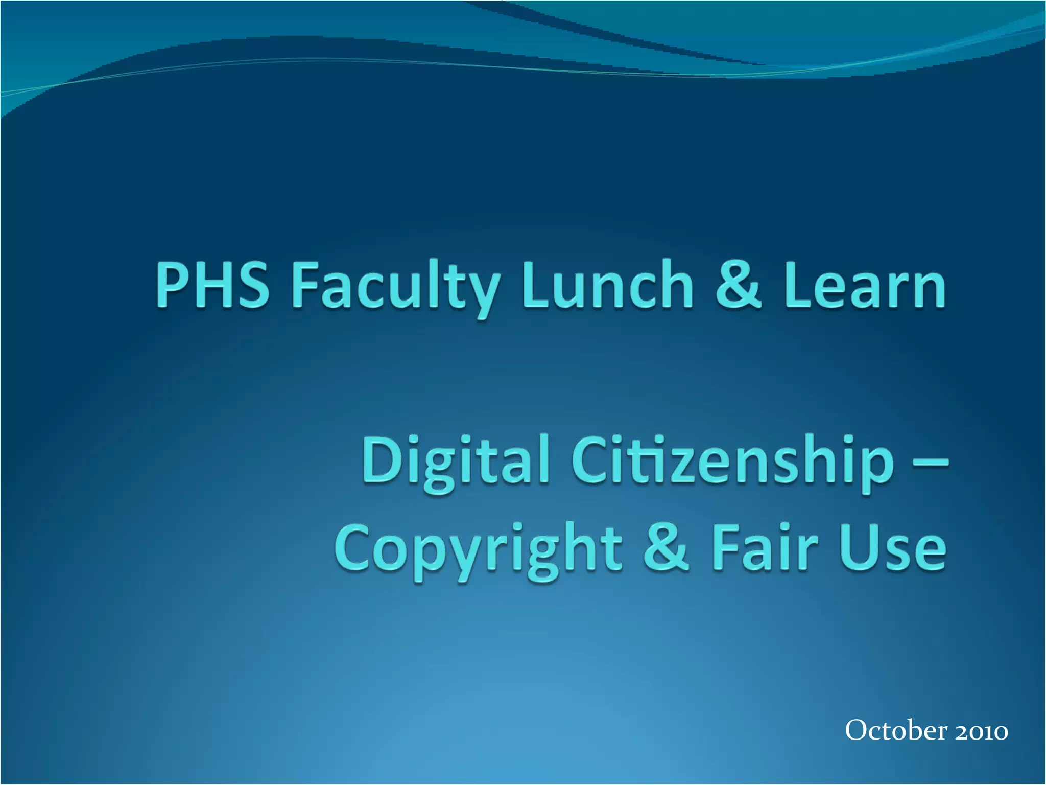 Copyright © and fair use | PPT