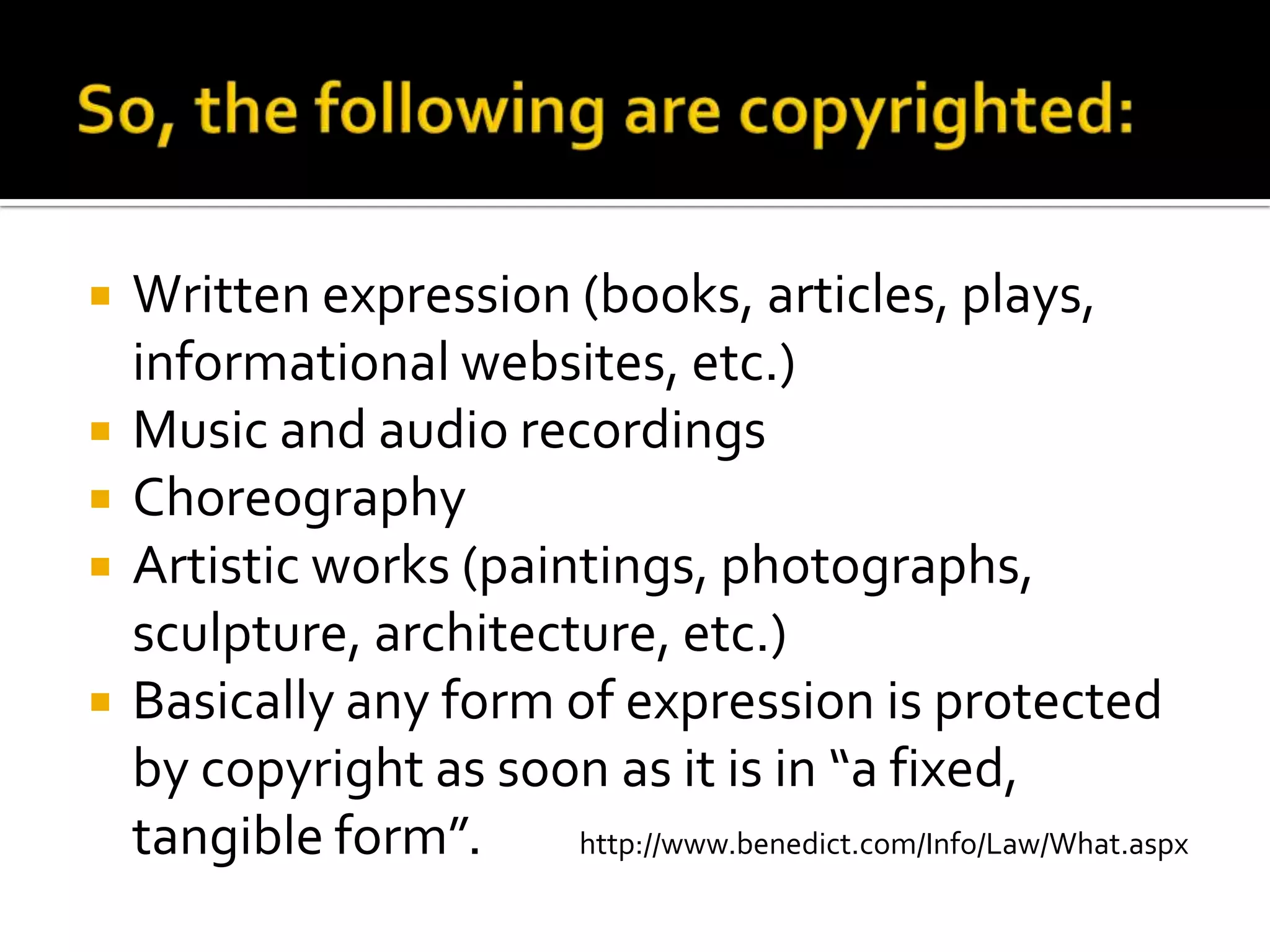 Copyright and fair use basics | PPTX