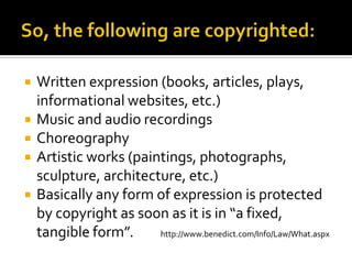 Copyright and fair use basics | PPTX