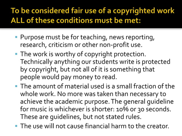 Copyright and fair use basics | PPTX